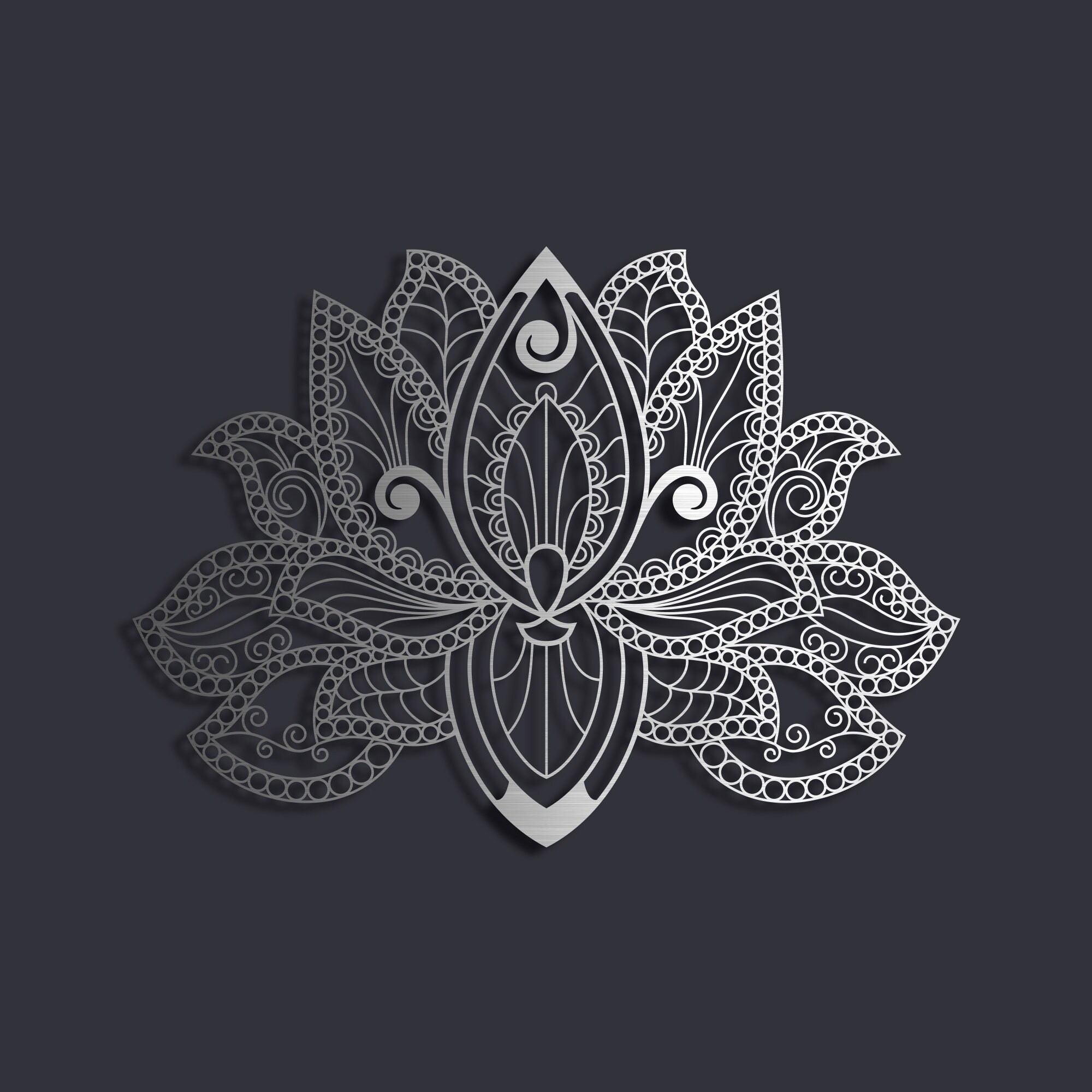 Lotus Flower Mandala Gold Metal Wall Decor Wall Hanging - Etsy