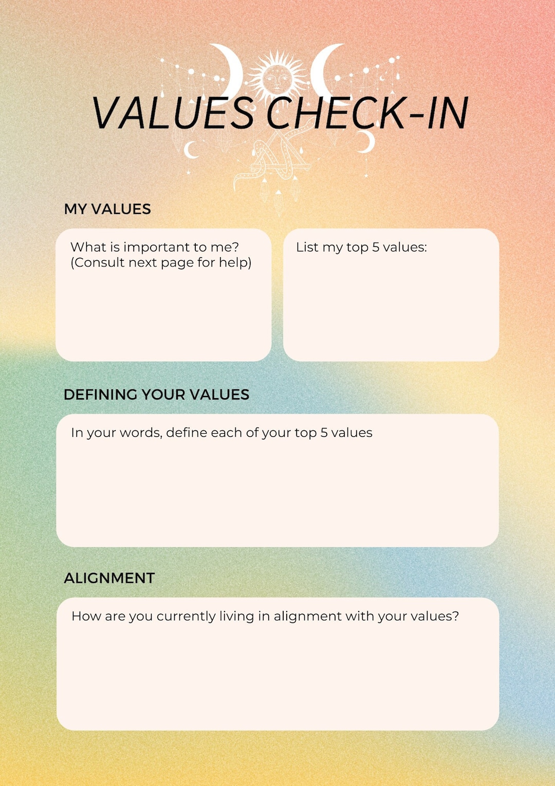 Cosmic Goal Setting Helper Therapy Journal Therapy Goals Digital ...