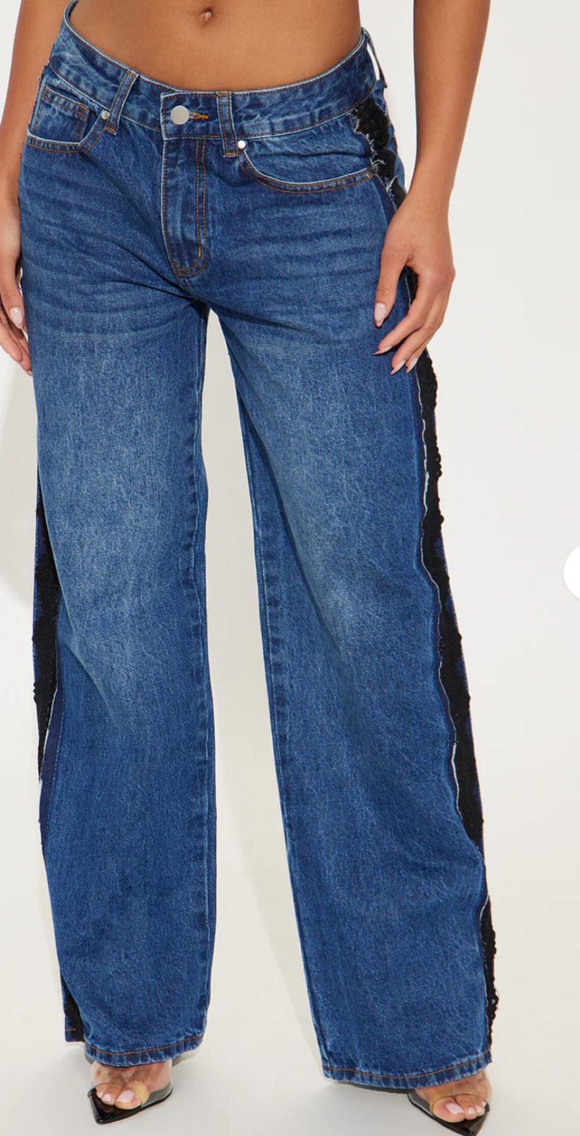 Lace Trim Jeans - Etsy