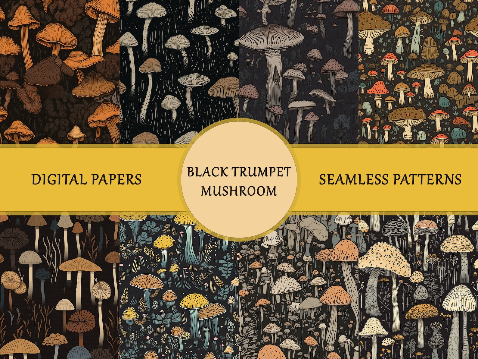 Mushroom Digital Collection - 48 Unique Designs for Your Creative ...
