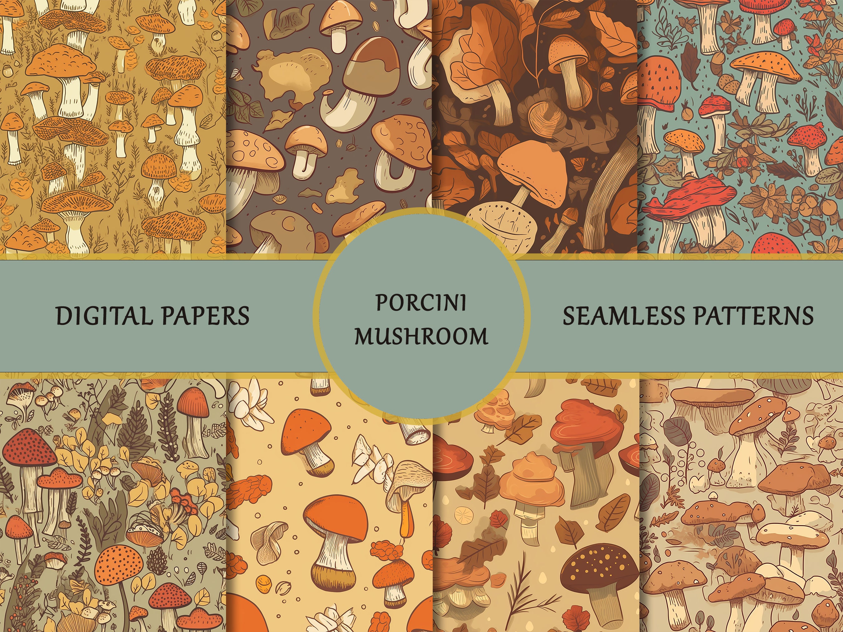 Mushroom Digital Collection - 48 Unique Designs for Your Creative ...