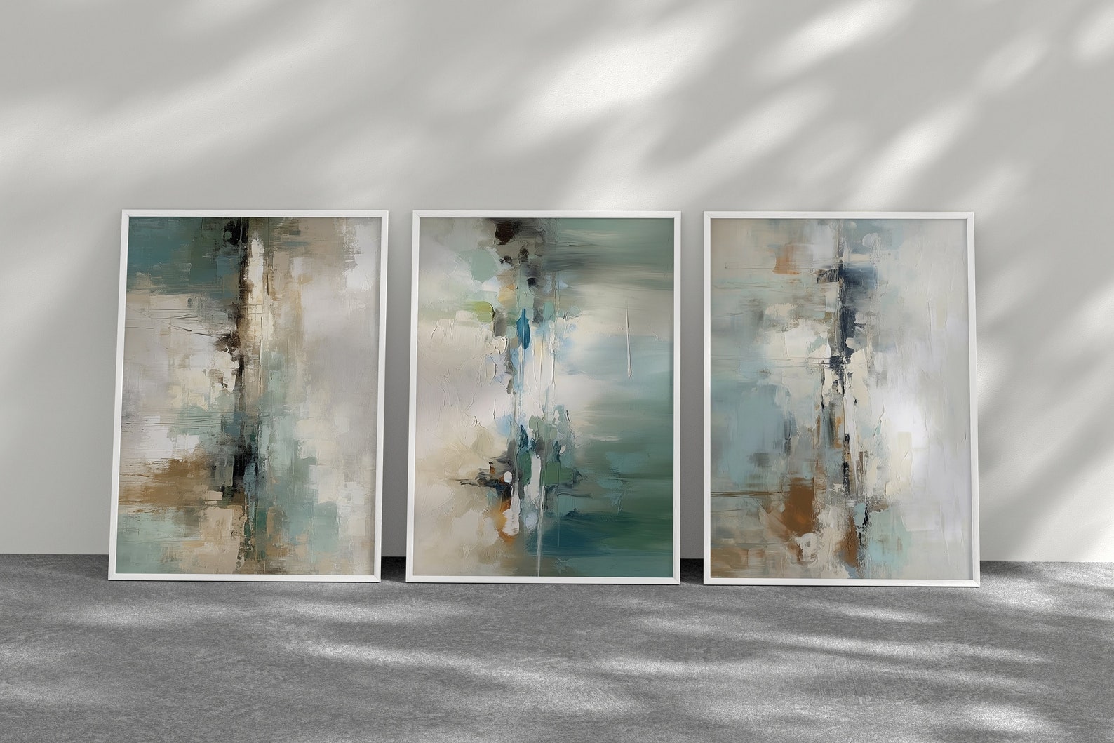 Modern Abstract Digital Posters, Set of 3, Tranquil Inspiration ...