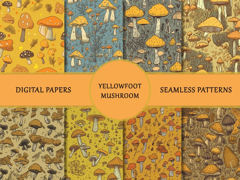 Mushroom Digital Collection - 48 Unique Designs for Your Creative ...