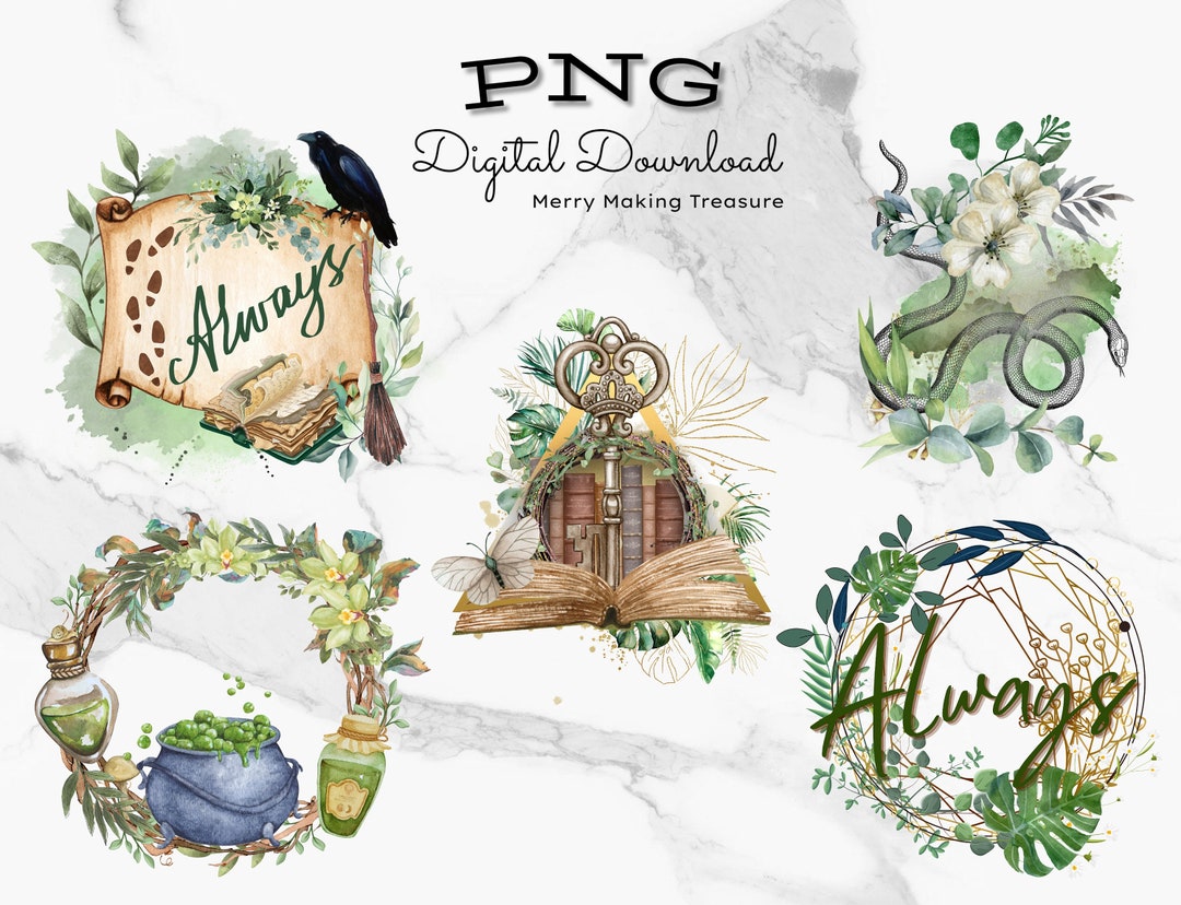 Spell Book Clipart PNG Bundle: Magic Designs (digital Download) - Etsy