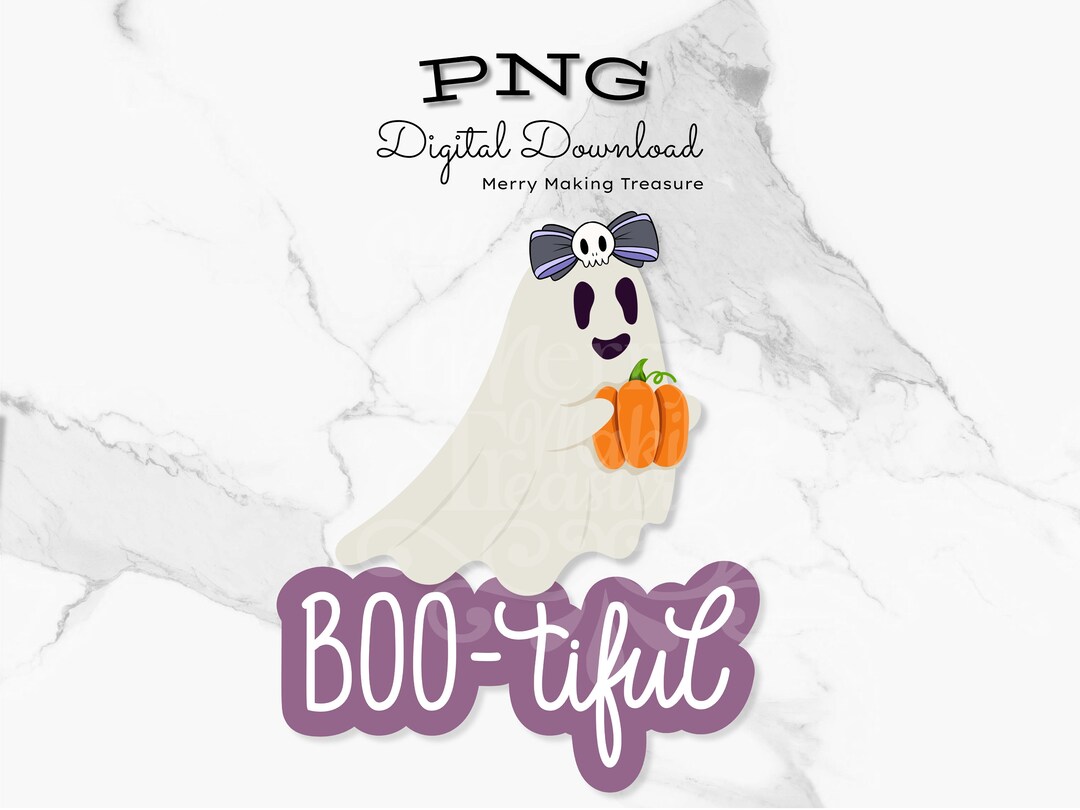 Boo-tiful Ghost PNG Clipart, Sublimation Design, Digital Download ...