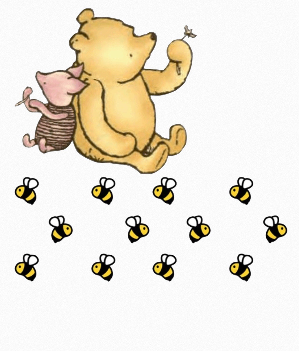 Classic Pooh and Piglet With Bees Edible Images - Etsy