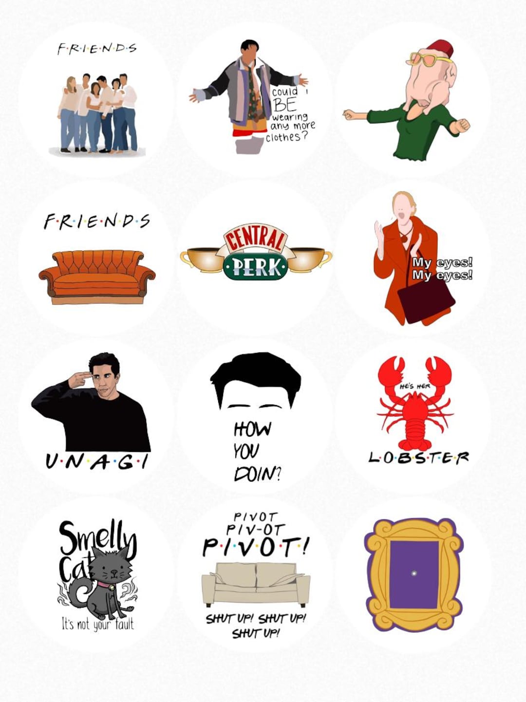 Friends Edible Images, Friendsgiving Edible Toppers - Etsy