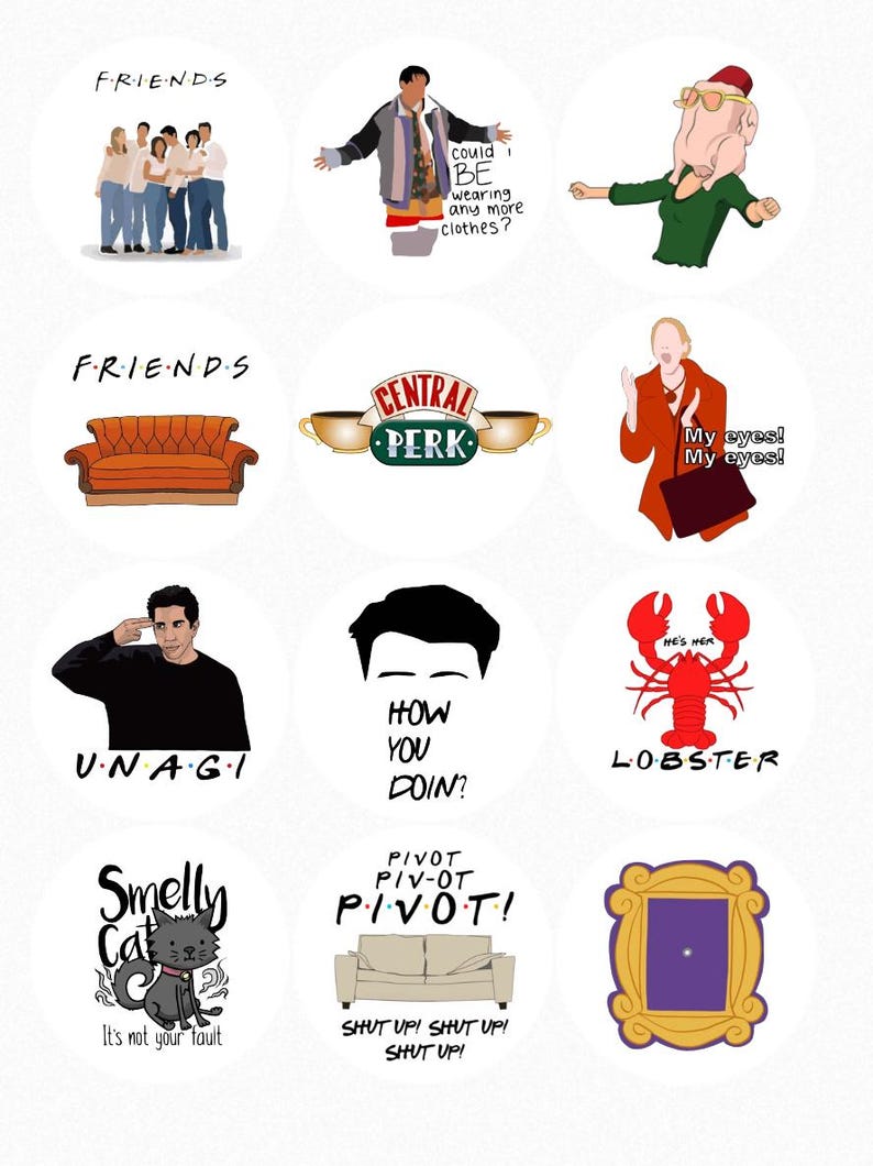 Friends Edible Images, Friendsgiving Edible Toppers - Etsy