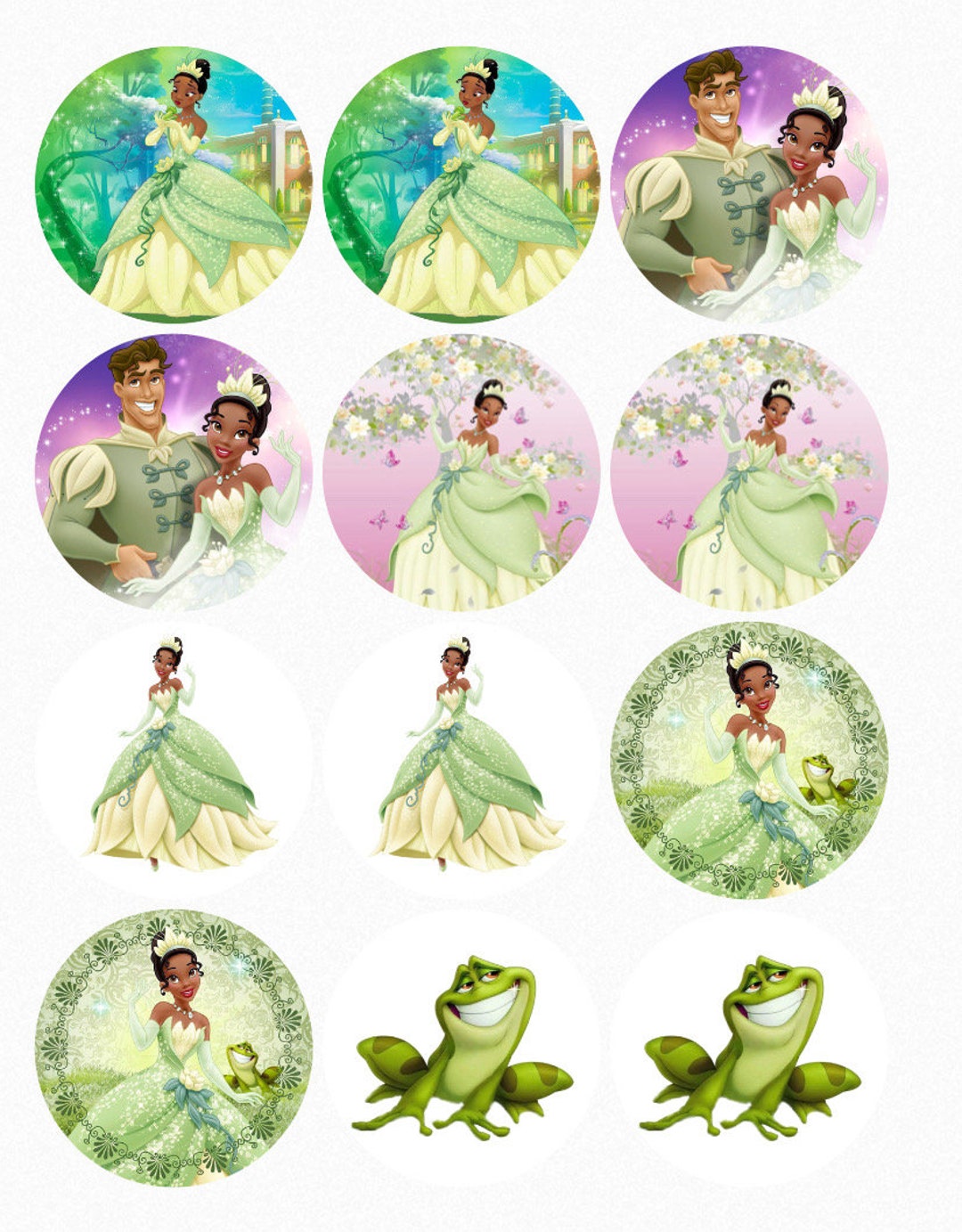 Princess Tiana Edible Images, Princess Edible Toppers - Etsy