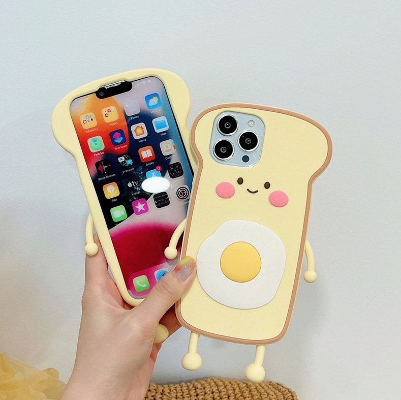 Kawaii Egg Toast for Iphone 14 Pro Plus 13 Pro 12 11 Pro Max - Etsy ...