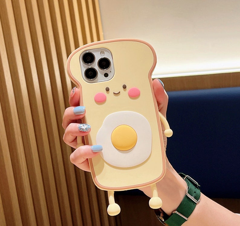Kawaii Egg Toast for Iphone 14 Pro Plus 13 Pro 12 11 Pro Max - Etsy ...