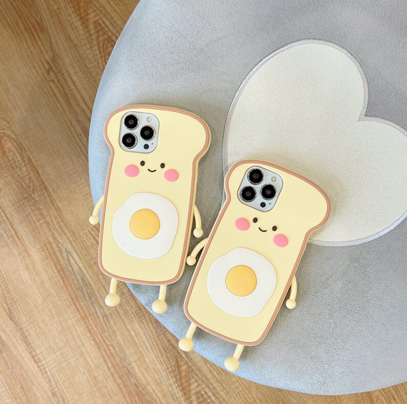 Kawaii Egg Toast for Iphone 14 Pro Plus 13 Pro 12 11 Pro Max - Etsy ...