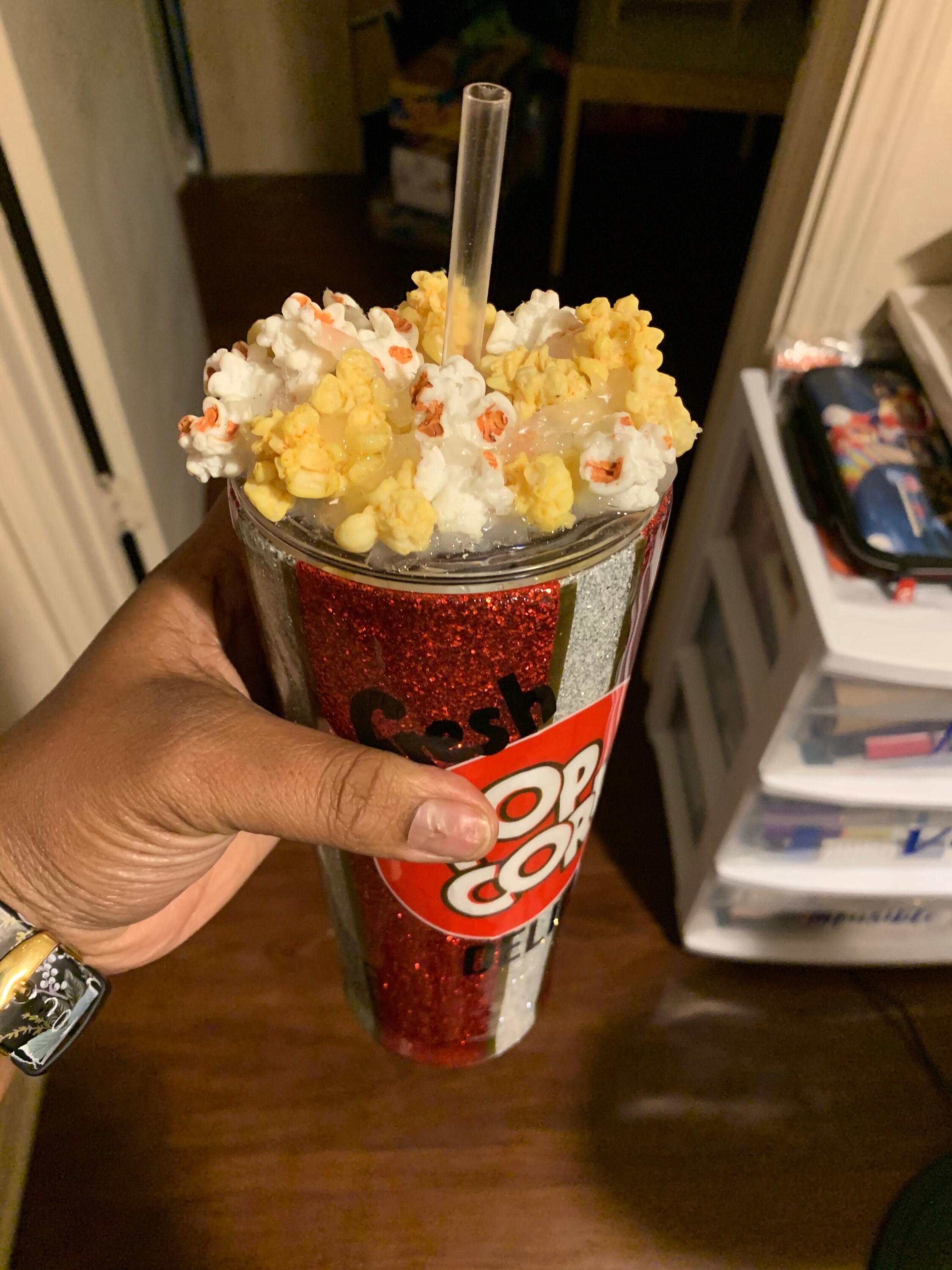 Popcorn Tumbler With 3D Popcorn Topper - Etsy