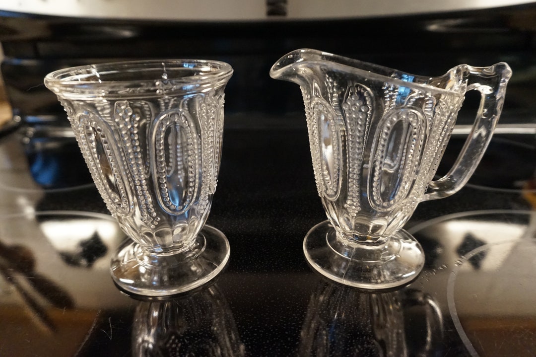 EAPG Cooperative Flint Glass Sugar and Creamer - Etsy