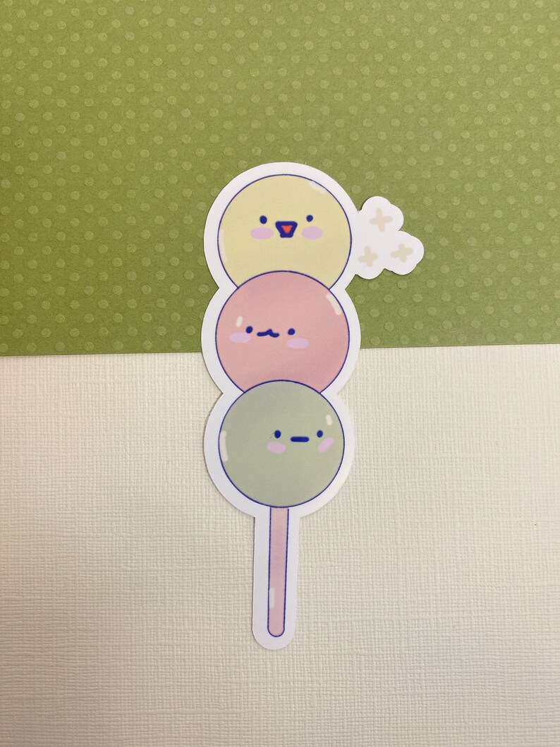 Dango Stickers Cute Japanese Dango Treat Sticker Easy Peel - Etsy