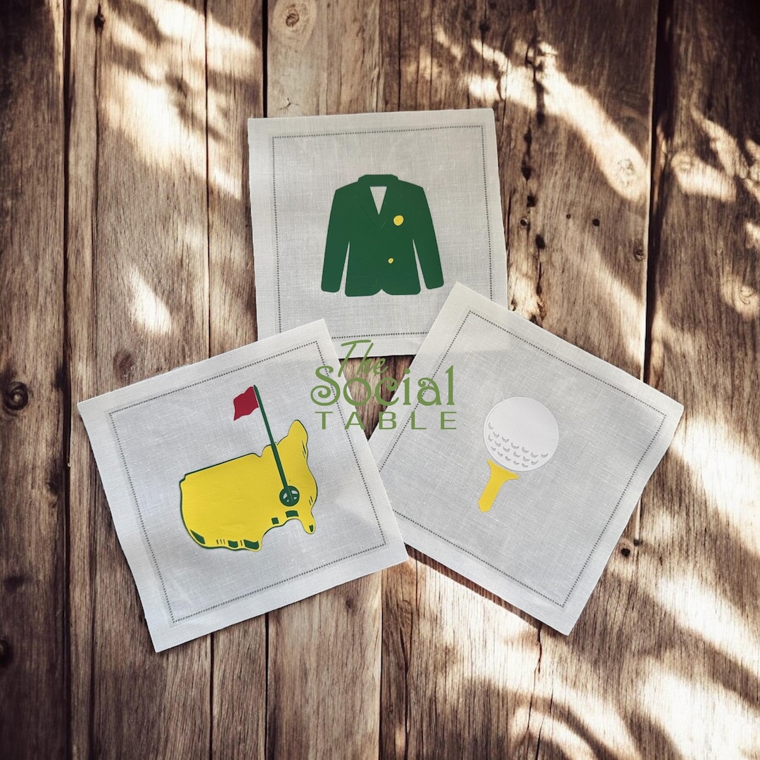 Golf Themed Drink Coasters Masters Party - Etsy