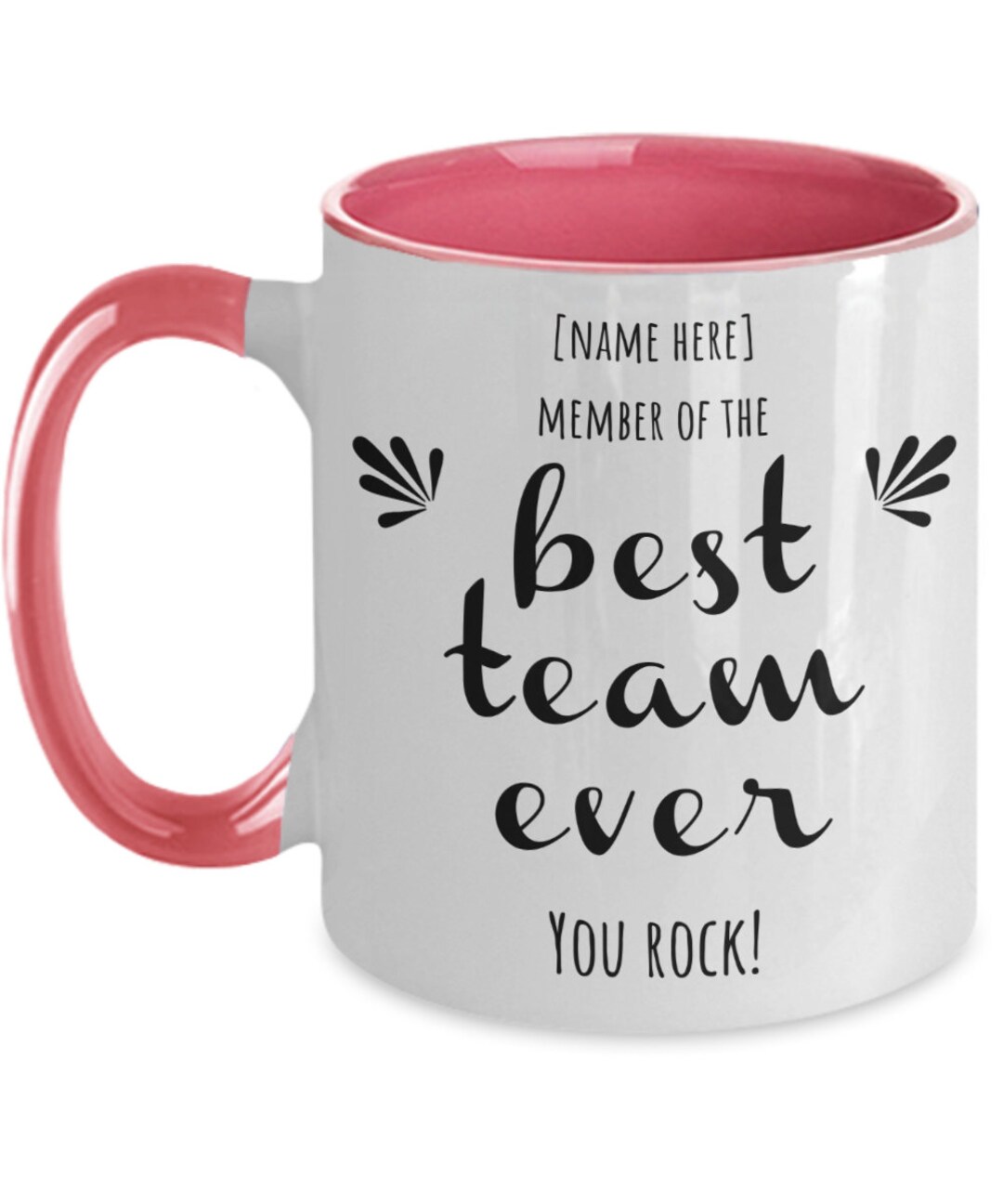 Personalized Team Mug, Custom Name Best Team Ever Mug, Gift for Her ...
