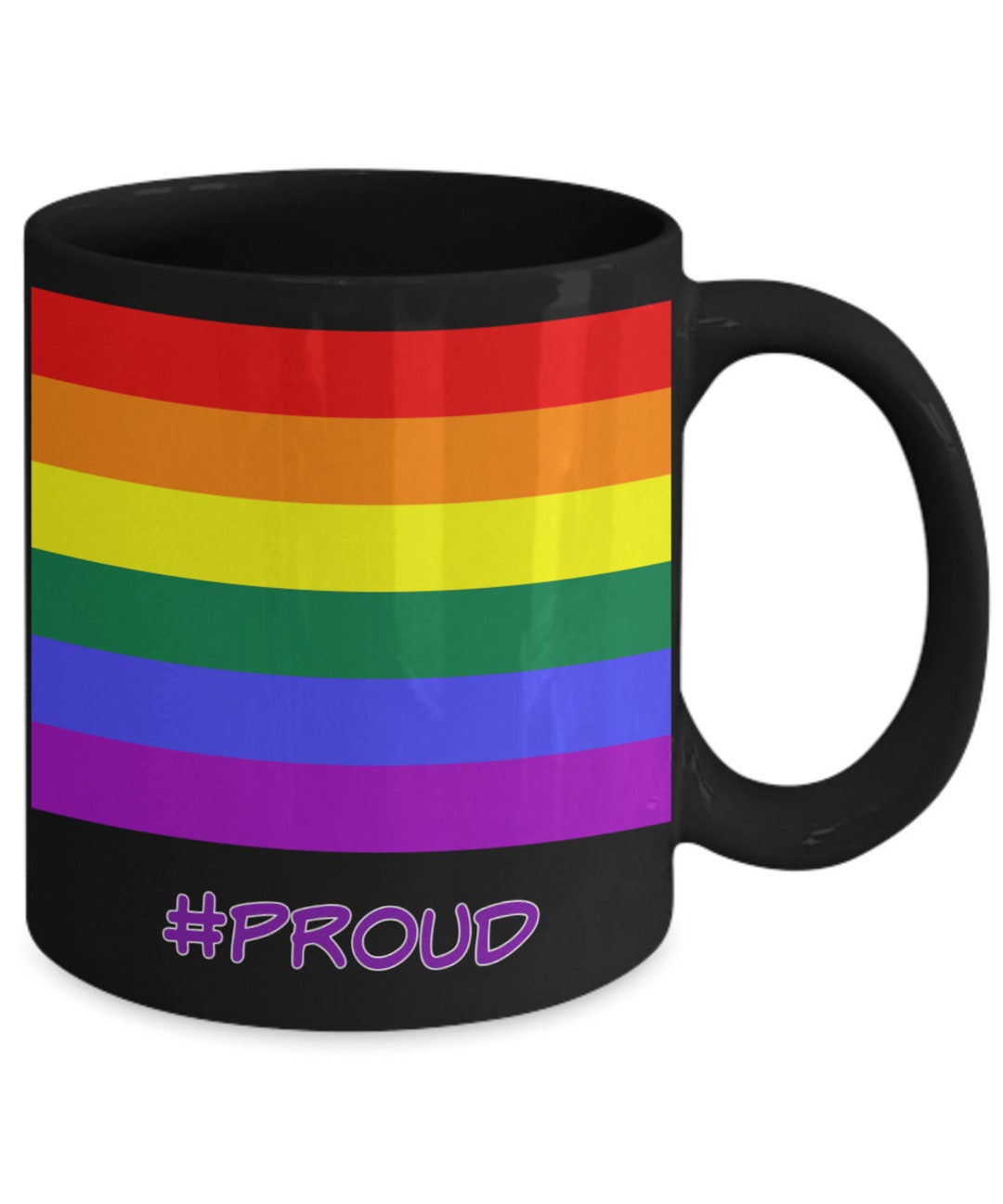 Gay Pride Mug, proud, Rainbow Pride Flag, Flag Coffee Cup, Gay Pride ...