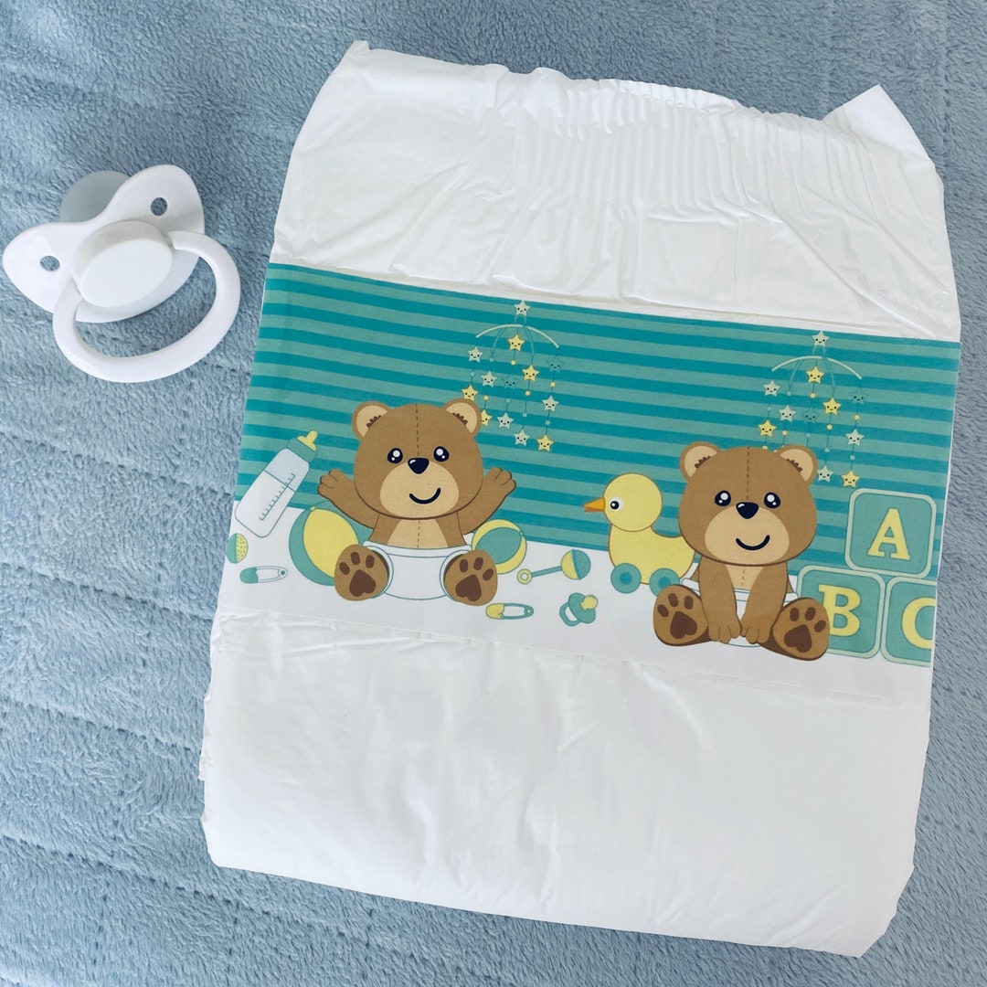 ABDL Diaper Landing Zone Sticker - Teddy Bears - Etsy