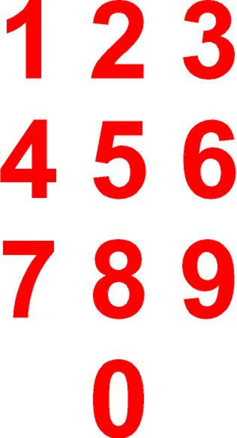 Reflective Numbers 0-9 | High-visibility Numbers | 8 Vivid Colors - Etsy