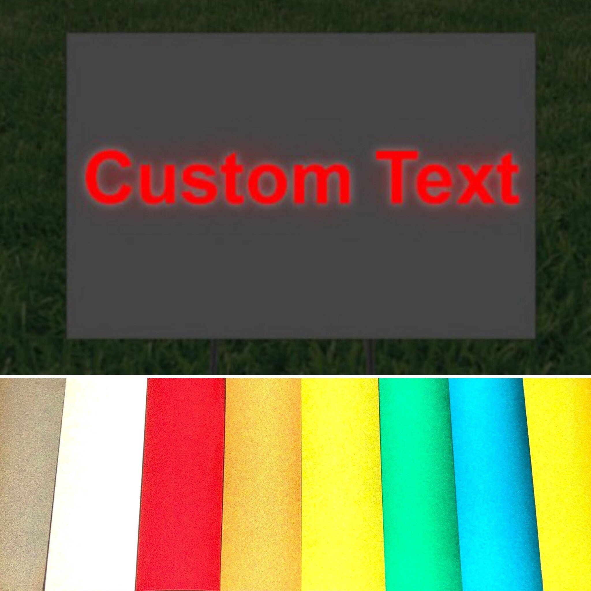 Custom Reflective Text High-visibility Sign Letters 8 Vivid Colors - Etsy