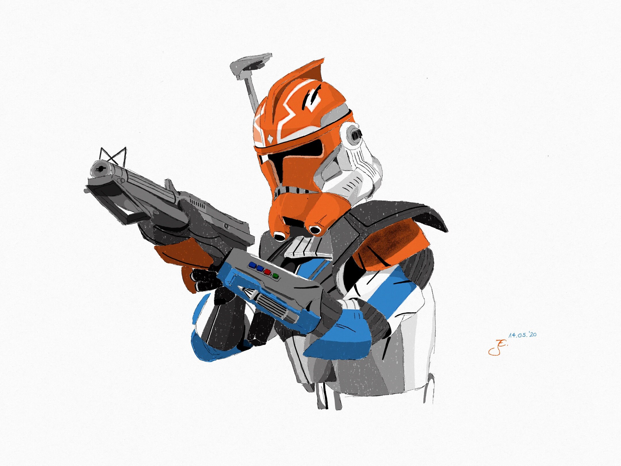 Digital Drawing Clone Trooper - Etsy