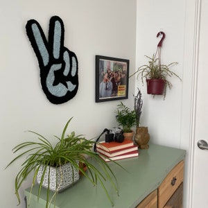 Peace Sign Tufted Rug Wall Hanging - Etsy