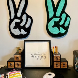 Peace Sign Tufted Rug Wall Hanging - Etsy