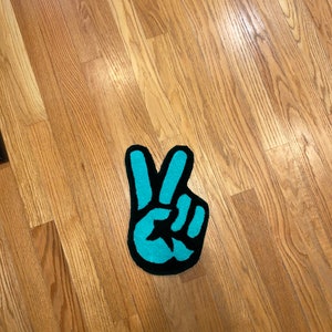 Peace Sign Tufted Rug Wall Hanging - Etsy