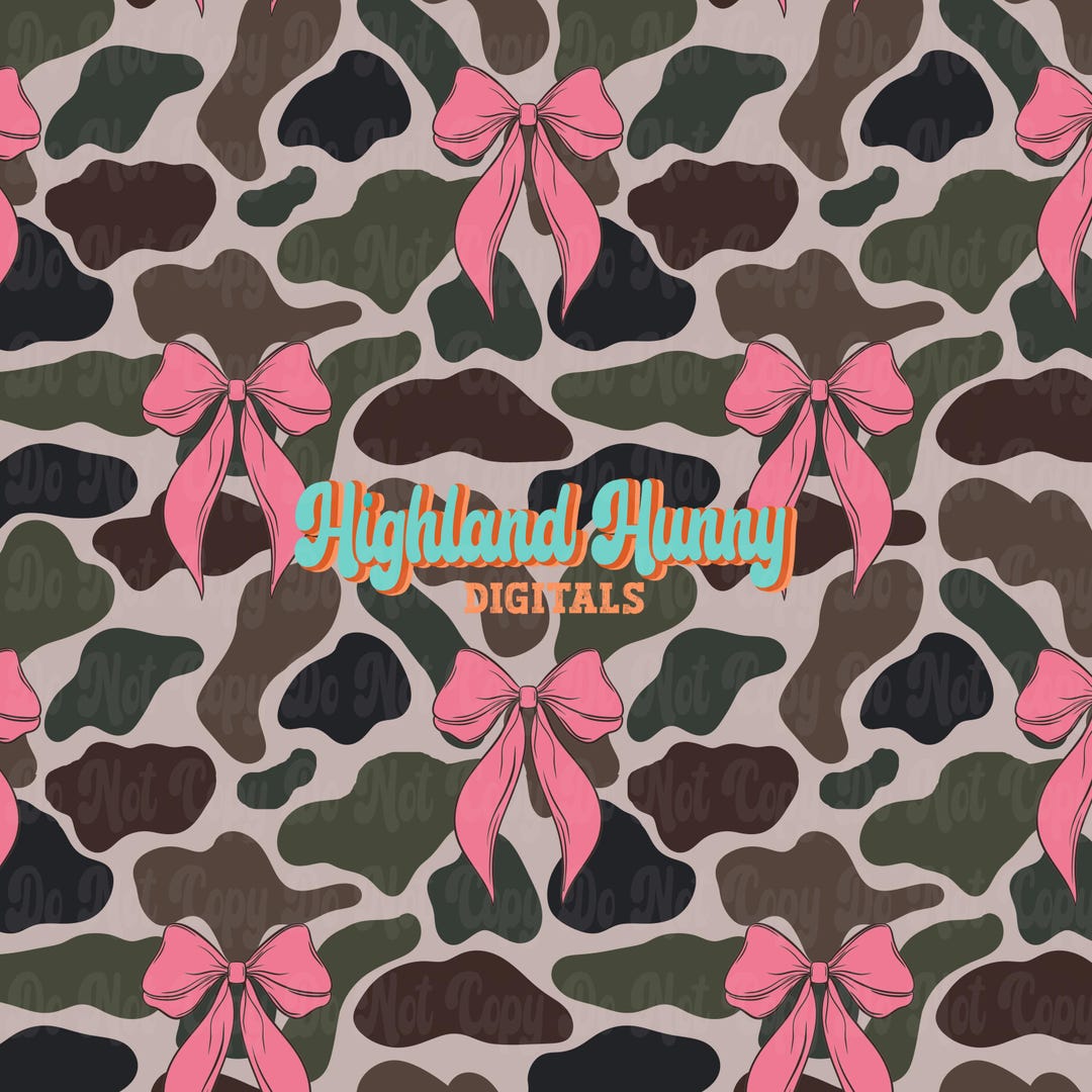 Camo Bows Seamless | Old School Camo Seamless | Hunting Camo Seamless ...