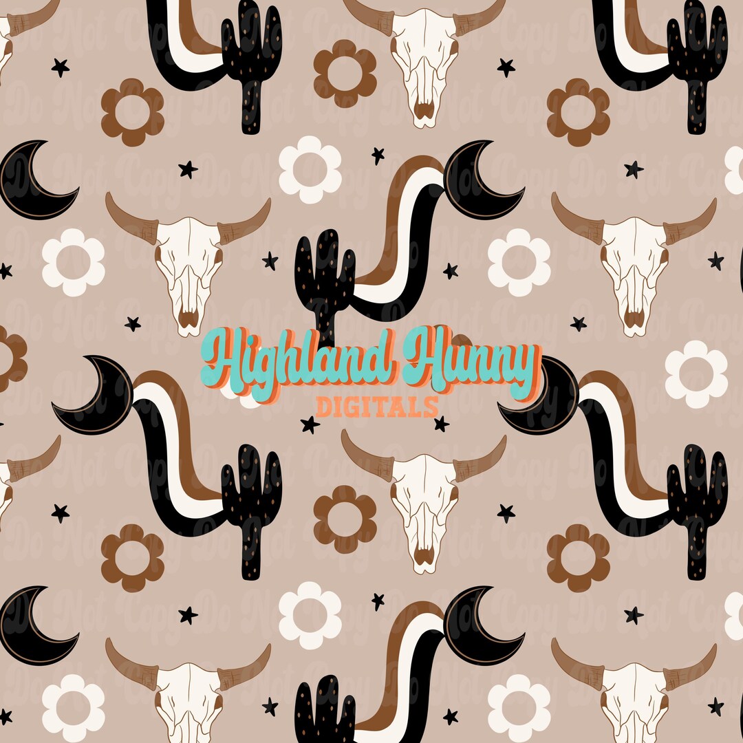 Boho Western Seamless Neutral Western Seamless Western Girl Seamless ...