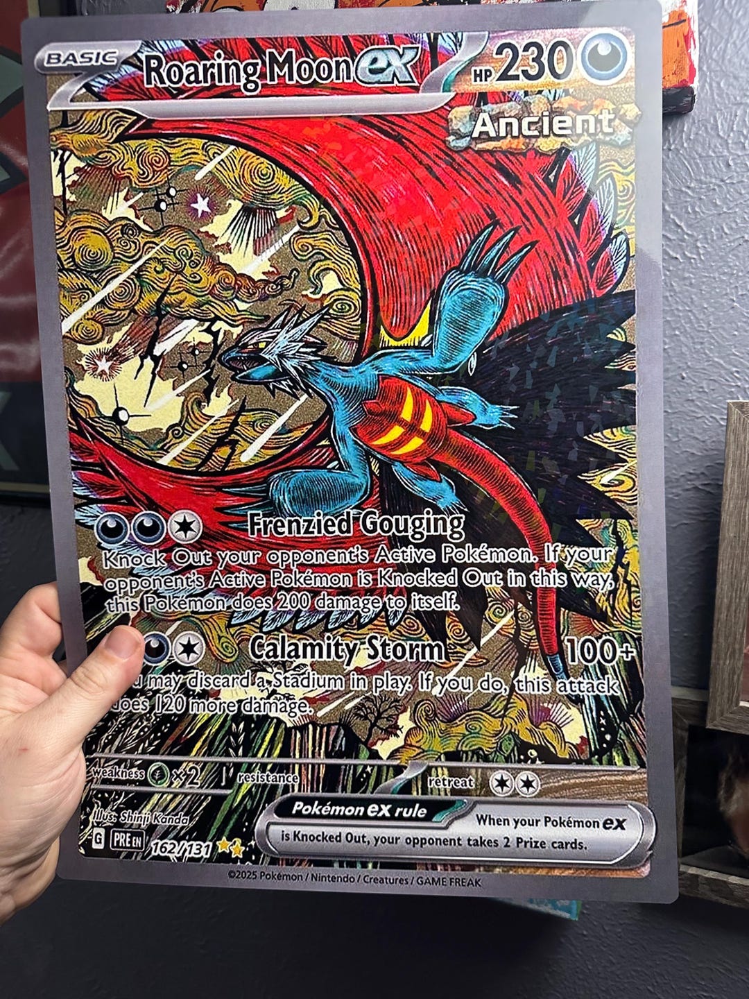 15.2" X 11" Custom Jumbo Pokemon Card Roaring Moon Ex 162/131 Alt Art ...