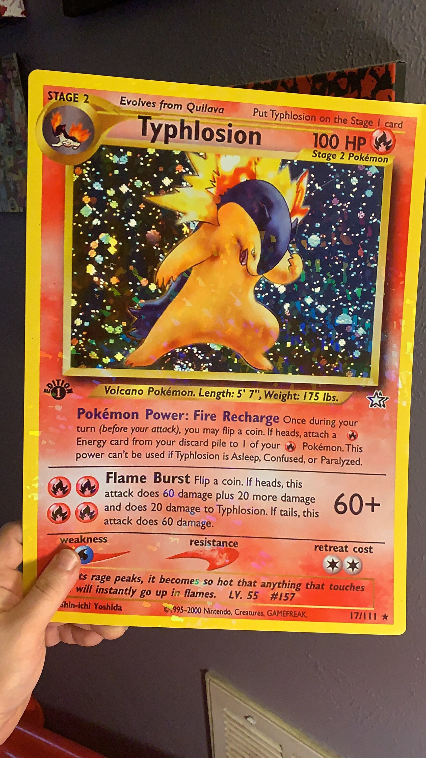 15.2 X 11 Custom Jumbo Pokemon Card 1st Edition - Etsy