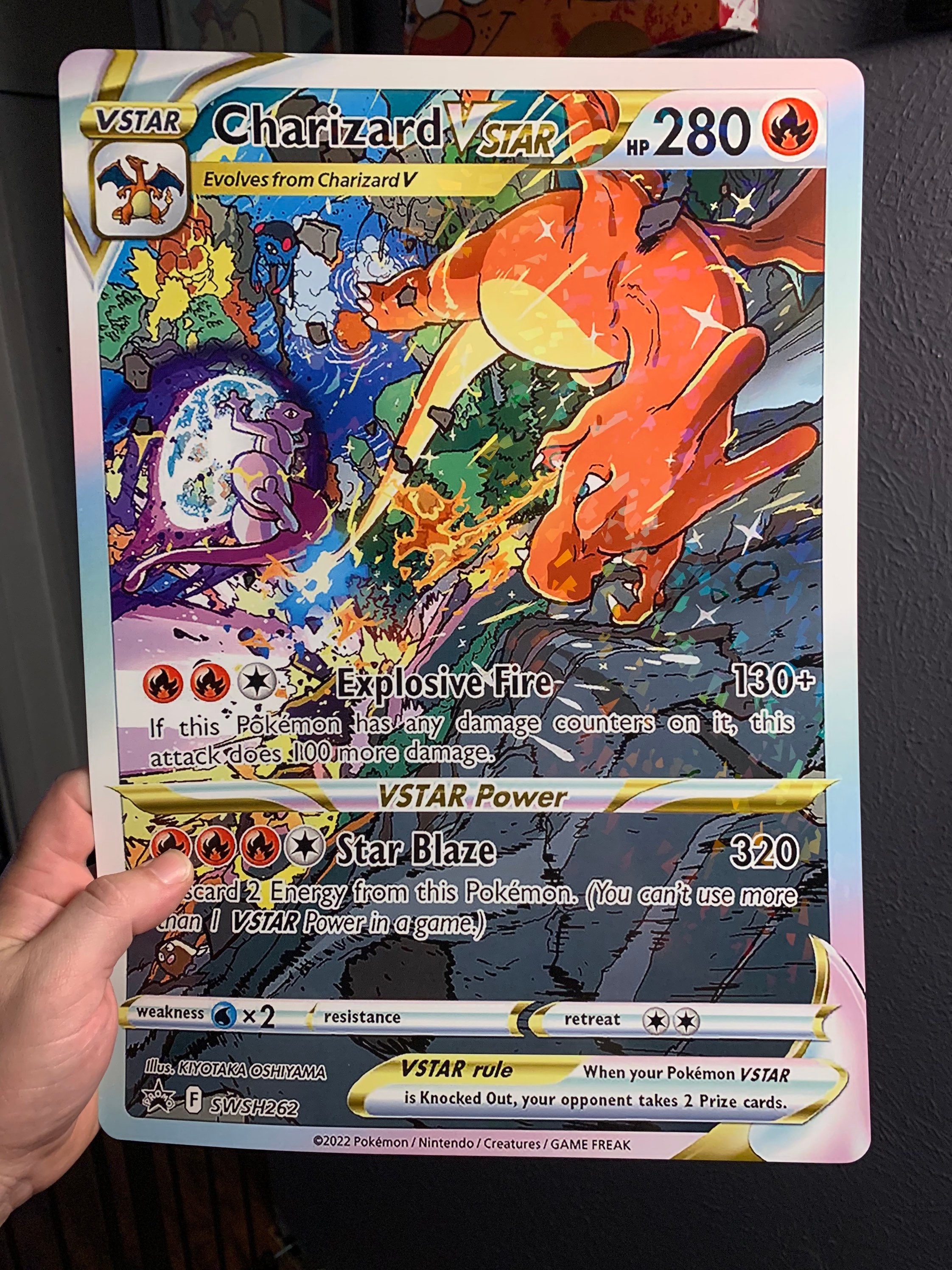 15.2 X 11 Custom Jumbo Pokemon Card Charizard - Etsy Canada
