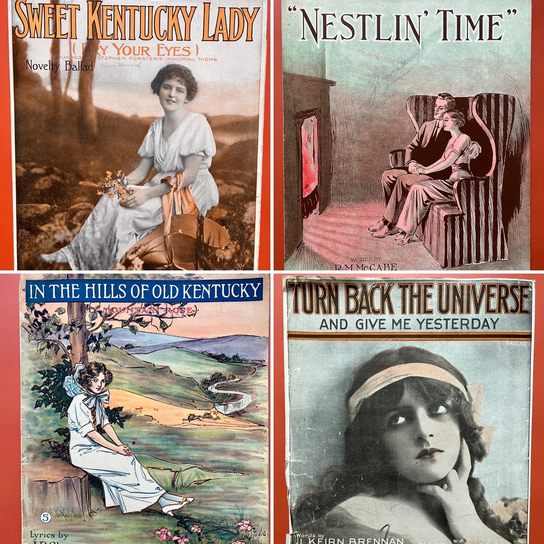 Vintage Early 1900s Sheet Music (set of 4) | Antique Sheet Music - Etsy