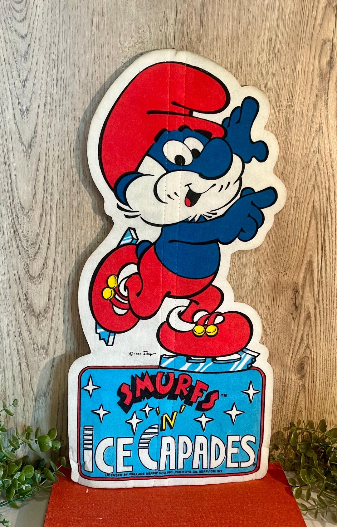 Vintage 1983 Smurfs ‘N Ice Capades Felt Pennant | Papa Smurf ...