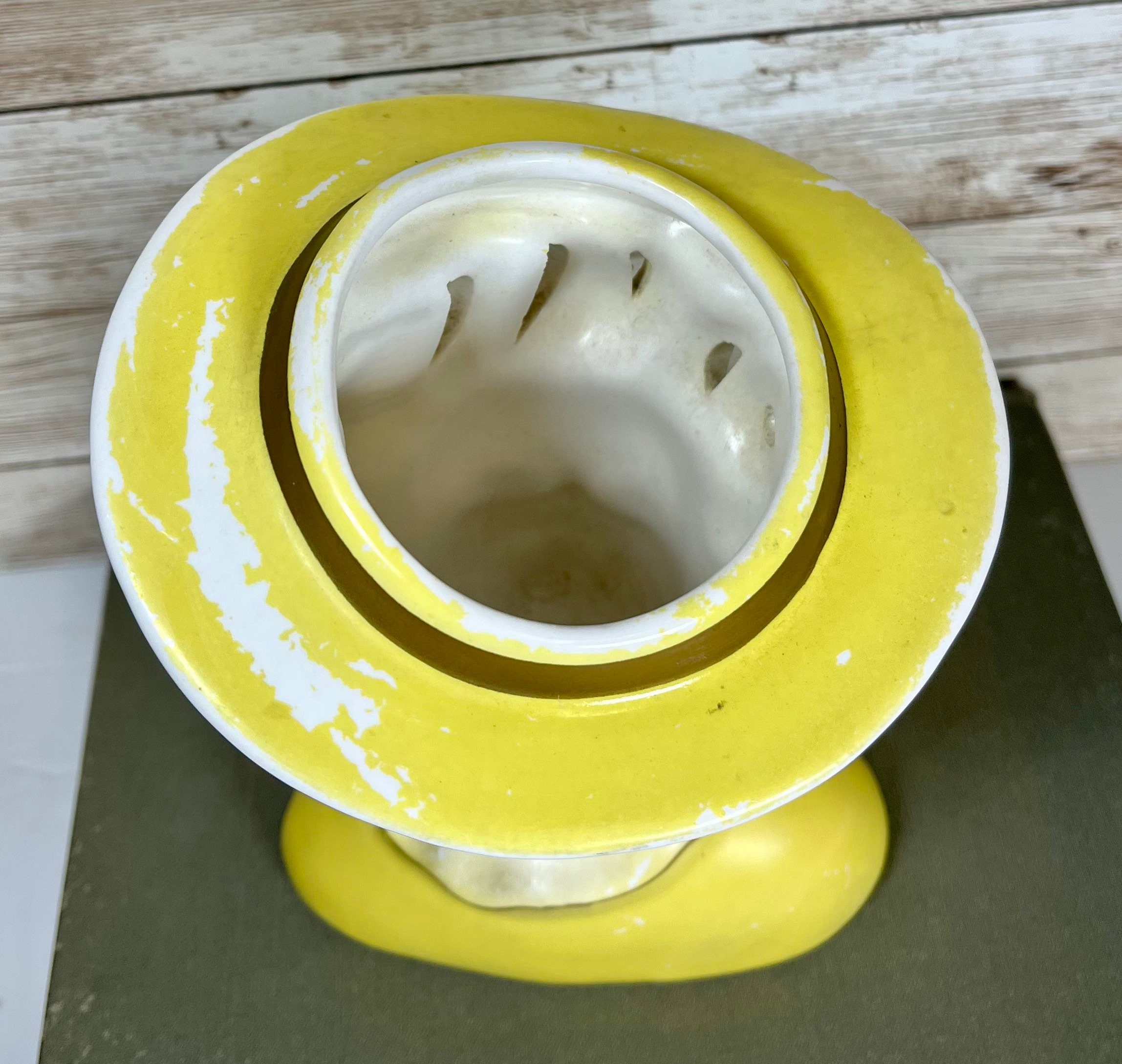 Vintage Lady Head Planter in Yellow | Yellow Vintage Lady Head Planter ...