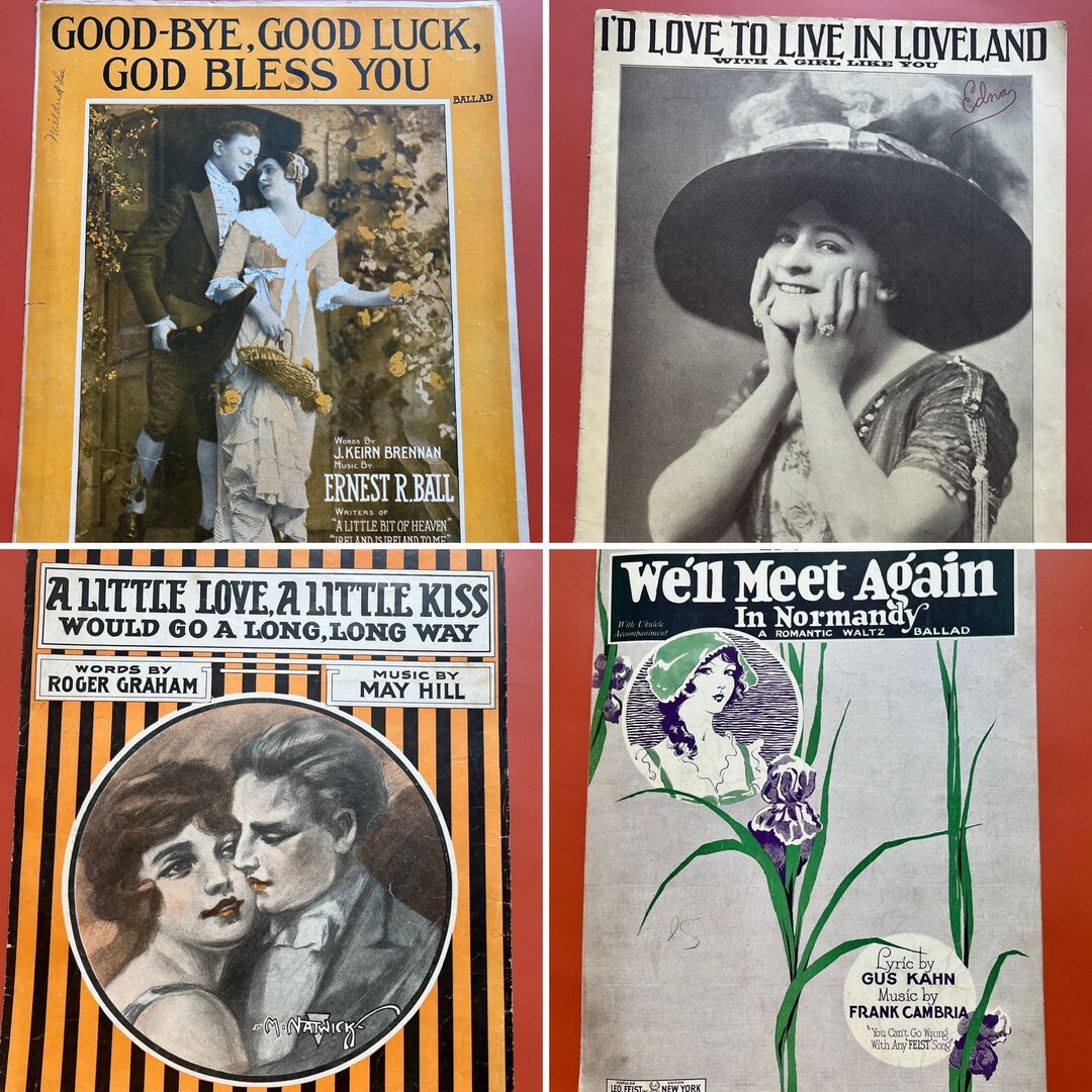 Vintage Early 1900s Sheet Music (set of 4) | Antique Sheet Music - Etsy