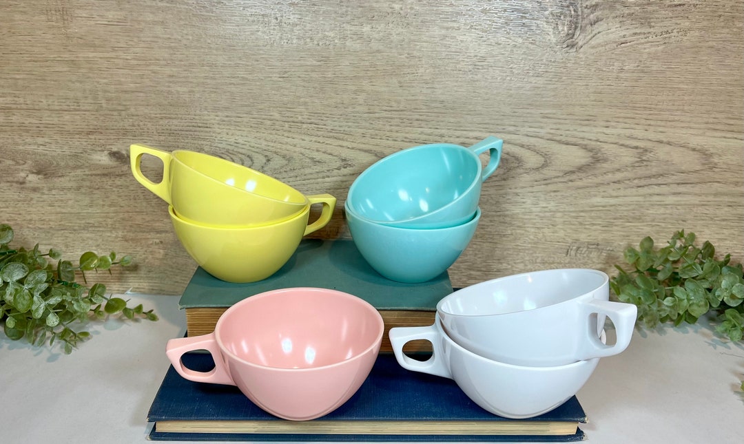 Vintage Sun Valley Melmac Tea Cups | Vintage Mid Century Set of 7 ...