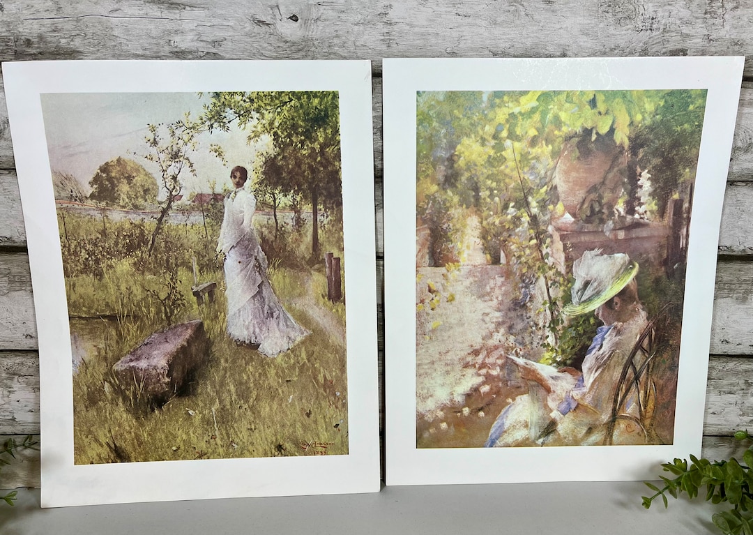 Pair of Vintage Carl Larson Prints - Etsy