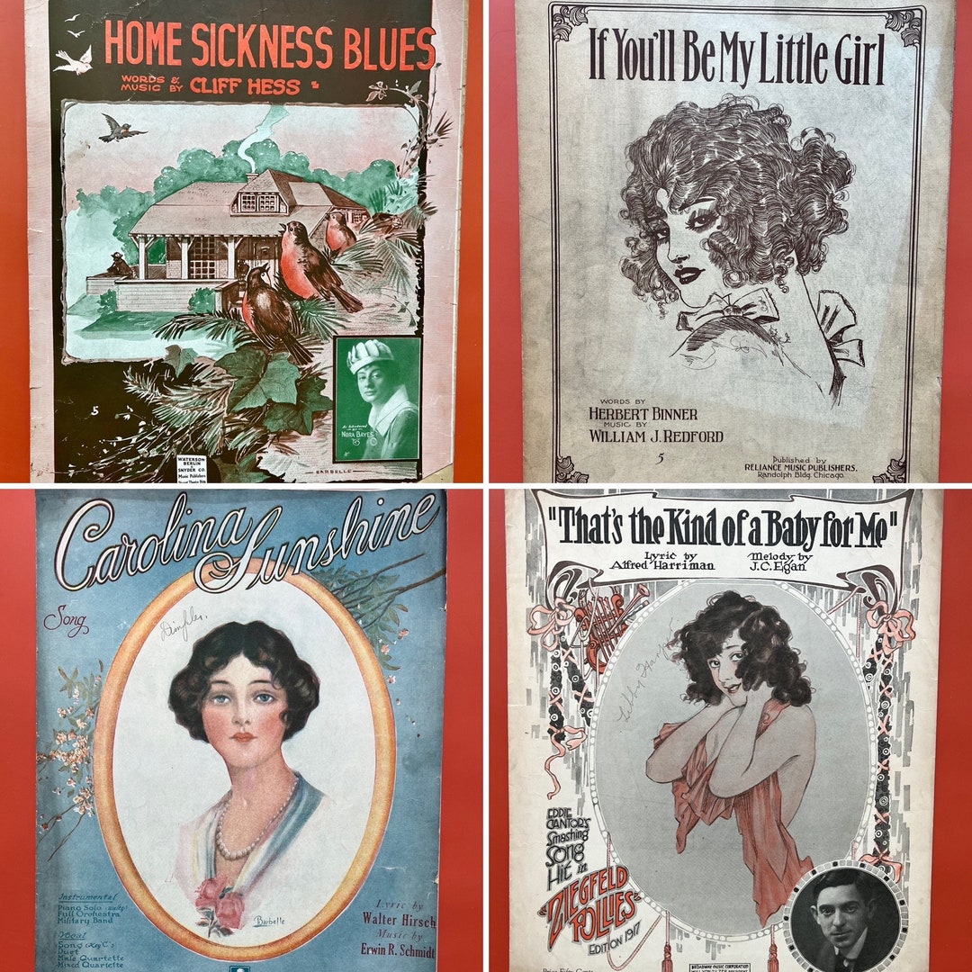 Vintage Early 1900s Sheet Music (set of 4) | Antique Sheet Music - Etsy