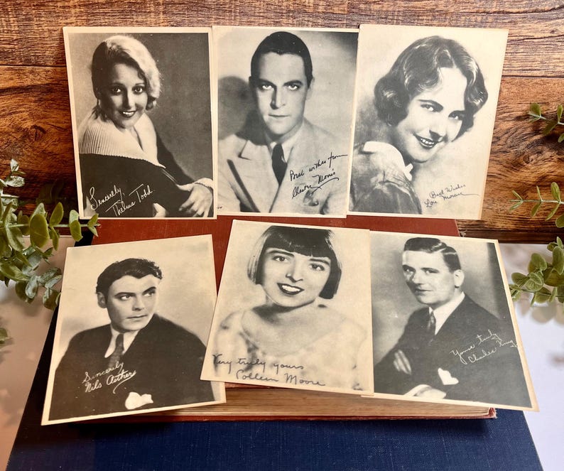 RARE 1920s Kashin Motion Picture Stars Autographed 24 Card Complete Set ...