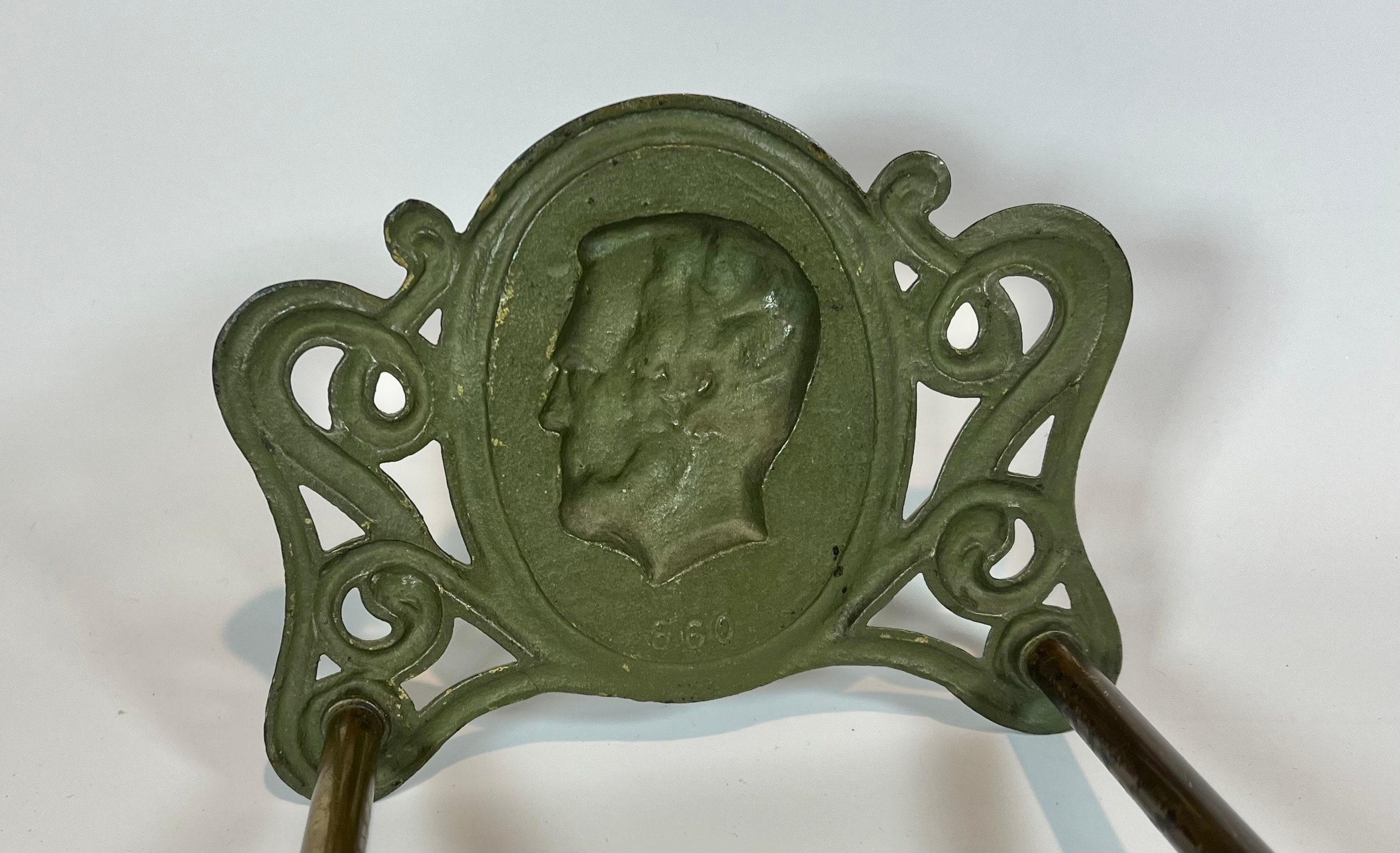 Vintage brass sliding Abraham Lincoln bookends | Solid brass book rack ...