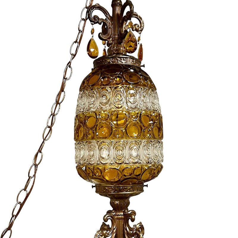 Vintage Hanging Lamp - Etsy