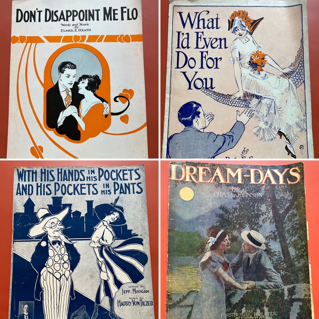 Vintage Early 1900s Sheet Music (set of 4) | Antique Sheet Music - Etsy
