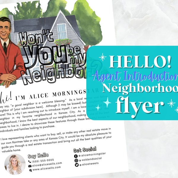 Choose Your Neighbor Flyer Template - Etsy