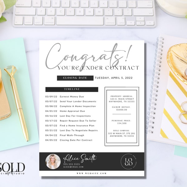 Under Contract Checklist Template - Etsy