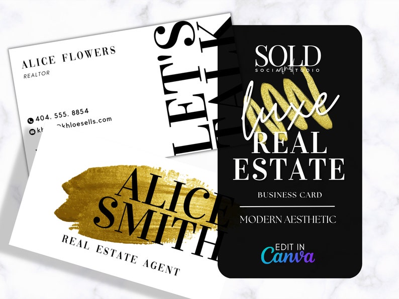 Realtor Business Card Business Card Template Real Estate - Etsy