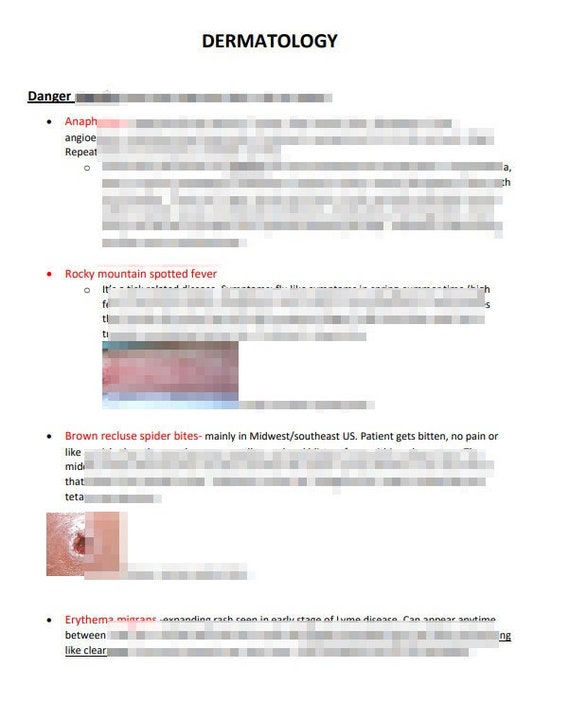 Dermatology FNP Notes - Etsy