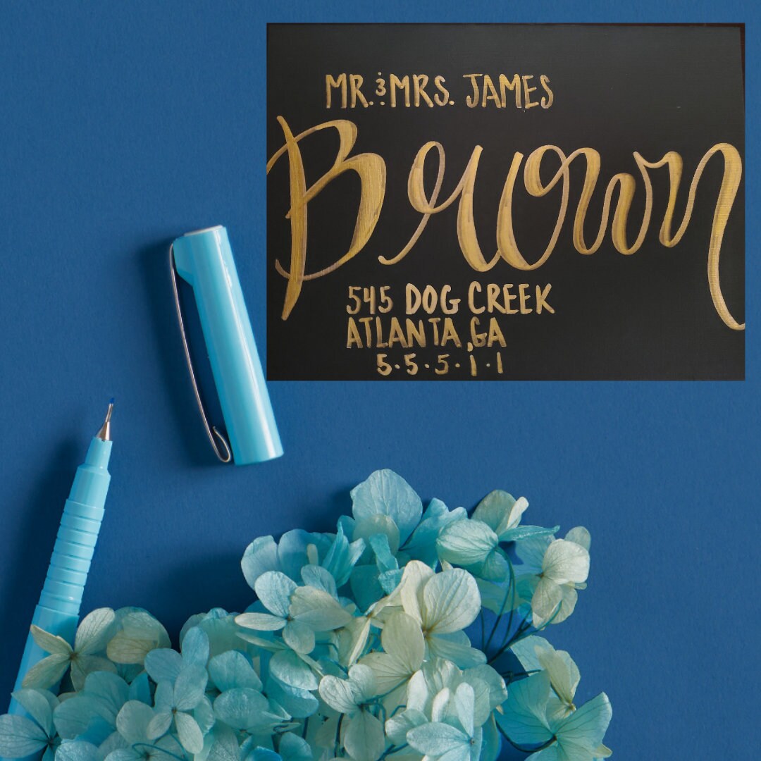 Custom Calligraphy Envelope Addressing /modern Calligraphy/ Wedding ...